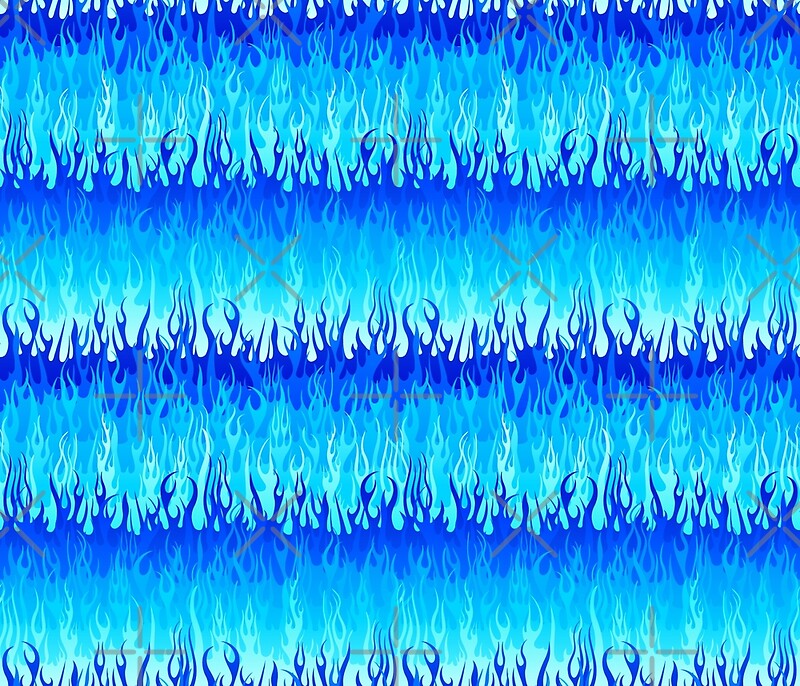 "Blue Hot Rod Flames " by WickedRefined - Nicole Demereckis | Redbubble