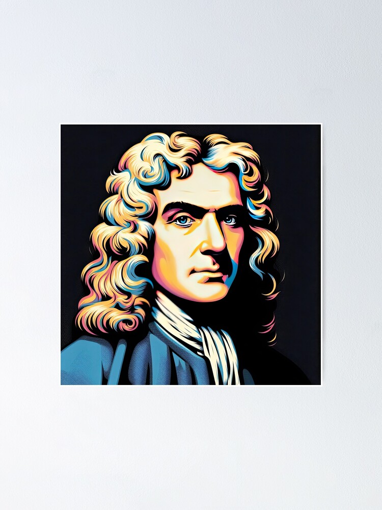 "Isaac Newton Pop Art Style" Poster for Sale by artofuniverse | Redbubble