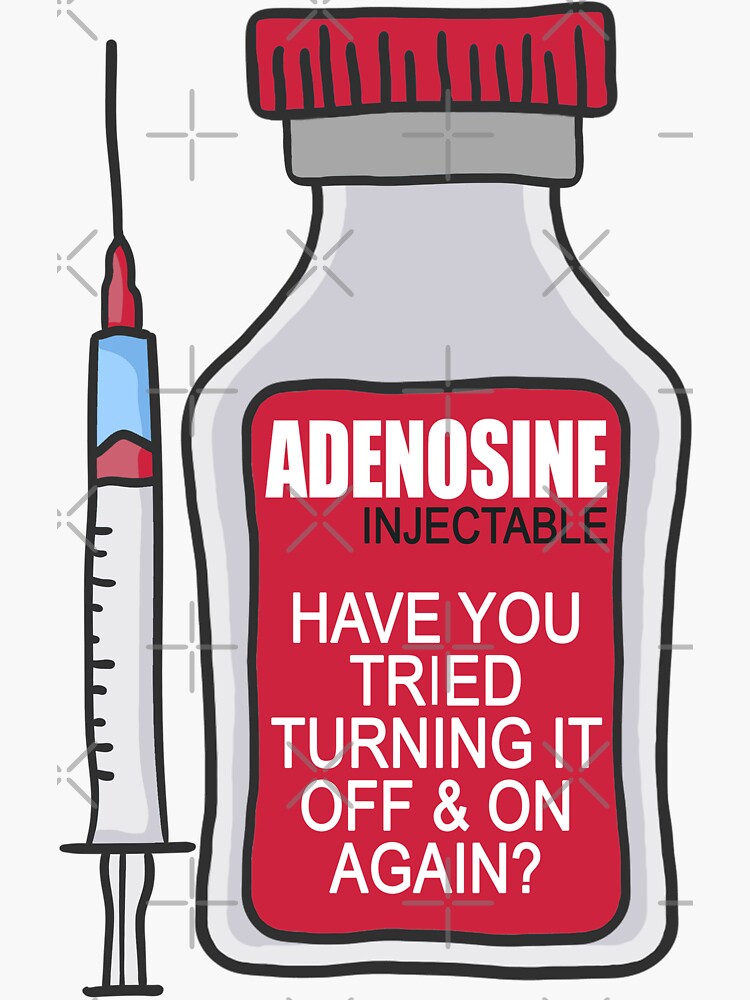 "Adenosine Joke" Sticker for Sale by GuigShop | Redbubble