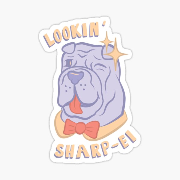 "Looking' Sharp-ei" Sticker by SunnyKArt | Redbubble