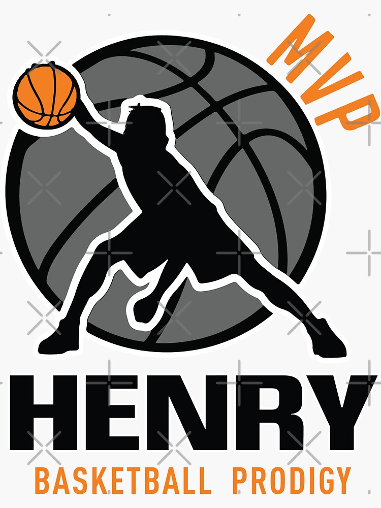 "Henry MVP Custom Player Basketball Prodigy Your Name " Sticker for ...