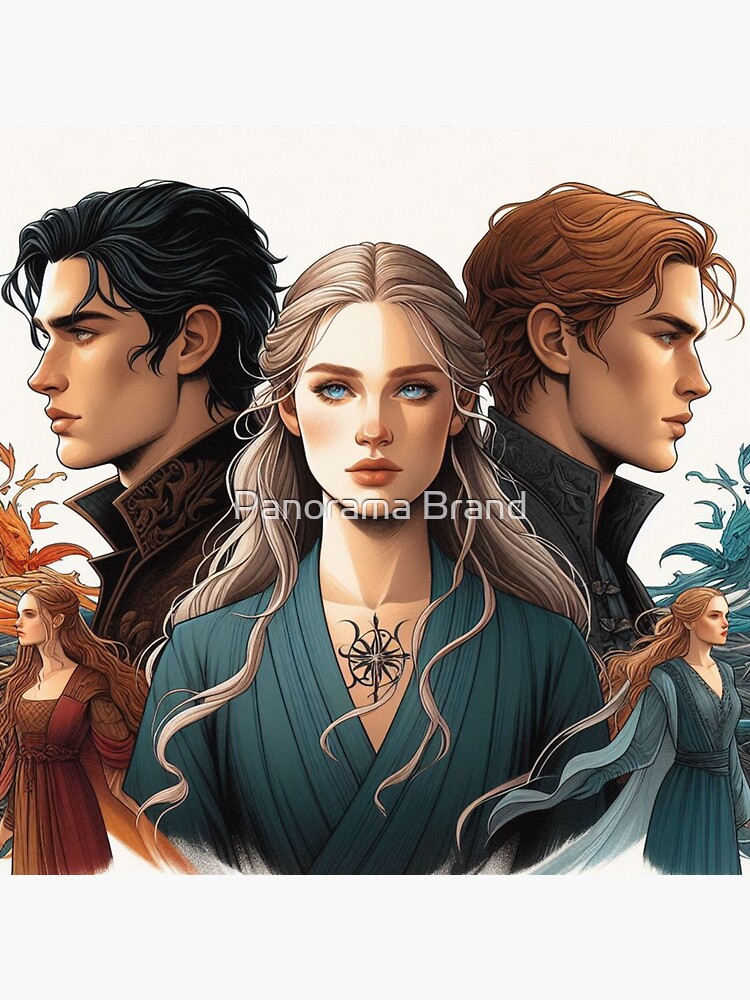 "Illustration of Feyre, Rhysand, Tamlin from the ACOTAR book saga for ...