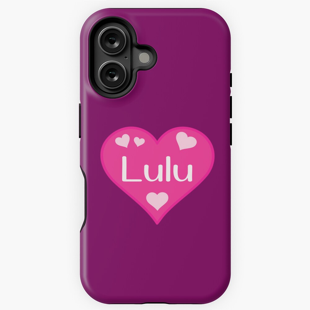 "Lulu Name Pink Heart " Sticker for Sale by jeallan | Redbubble
