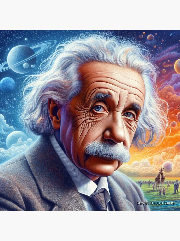 " Albert Einstein" Sticker for Sale by sevenmountains | Redbubble