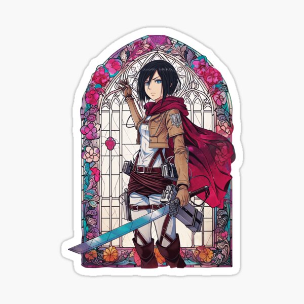 "Titan Slayer Stained Glass" Sticker for Sale by SchellStation | Redbubble