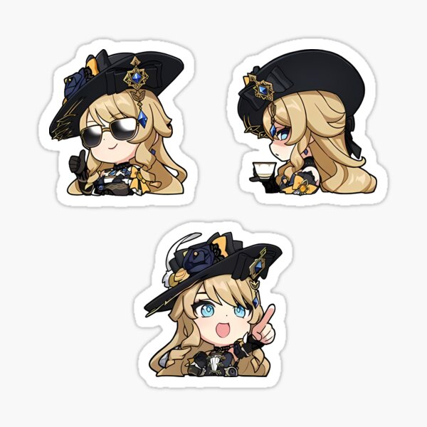 "Navia Genshin Impact Chibi Stickers Set" Sticker for Sale by dudu ...