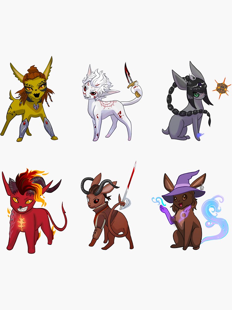 "BG3 Eveelutions " Sticker for Sale by VeeLeeZee | Redbubble