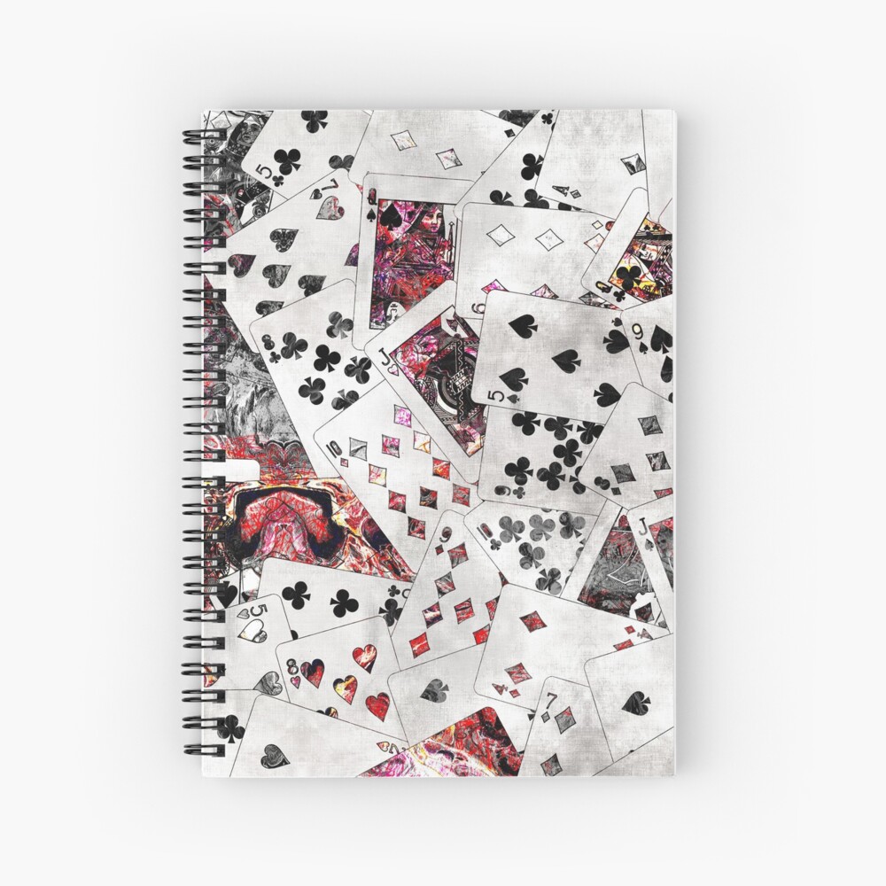 "Abstract Playing Cards Digital art" Spiral Notebook by k9printart ...