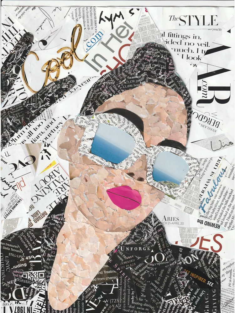 Torn Paper Collage Art