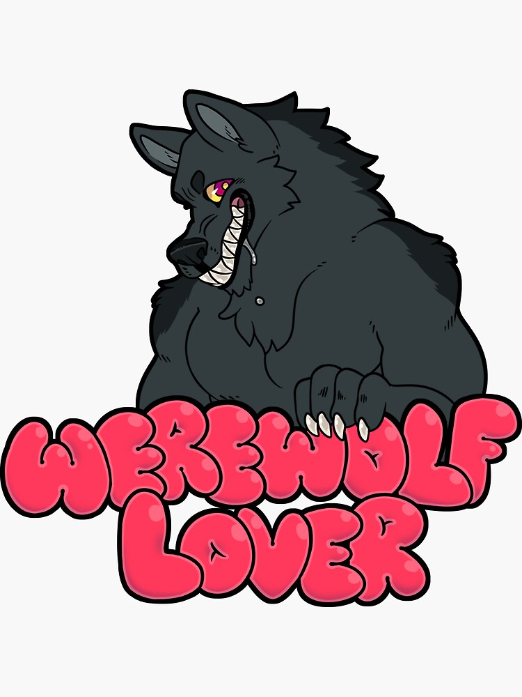 "werewolf lover" Sticker for Sale by zixans | Redbubble