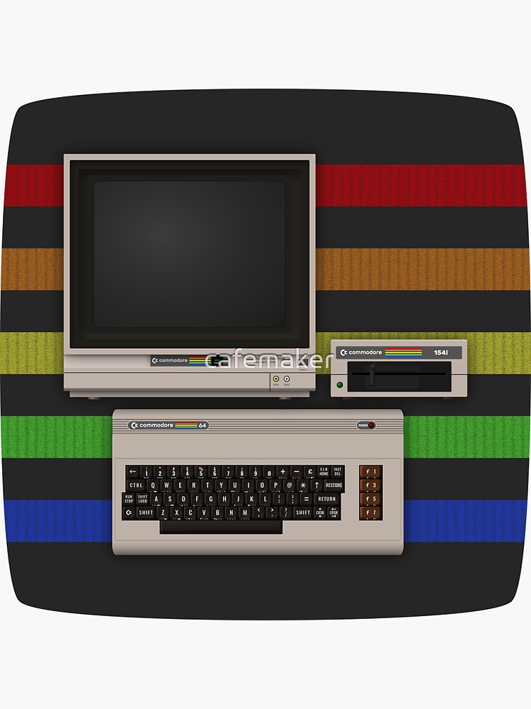 "Commodore 64 Classic Computer" Sticker for Sale by cafemaker | Redbubble