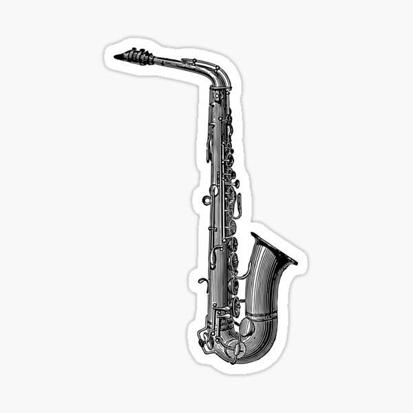 "Alto Sax" Sticker for Sale by B-Sharp- | Redbubble