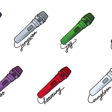 "Enhypen Microphones Sticker Pack" Sticker for Sale by lilymarg | Redbubble