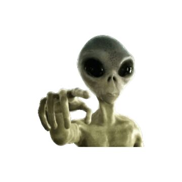 "Alien Pointing" Sticker for Sale by Hunter3773 | Redbubble