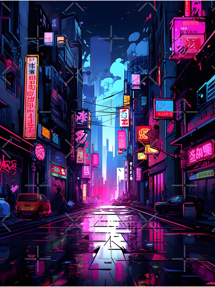 "Subtle Trans Pride Japanese Cyberpunk City" Sticker for Sale by ...