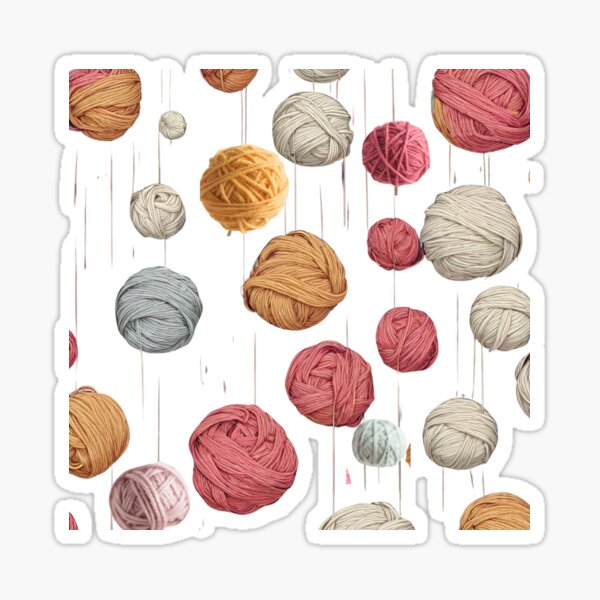 "3D Yarn" Sticker for Sale by LemonRoseKnits | Redbubble