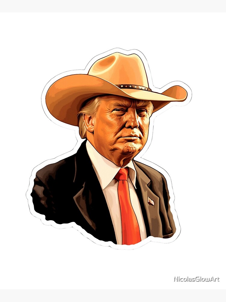 "Cowboy Trump" Poster for Sale by NicolasGlowArt | Redbubble