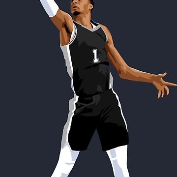 "Victor Wembanyama Vector Layup black Qiangy" Sticker for Sale by ...
