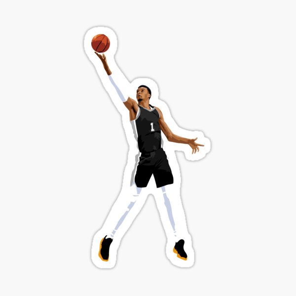 "Victor Wembanyama Vector Layup black Qiangy" Sticker for Sale by ...