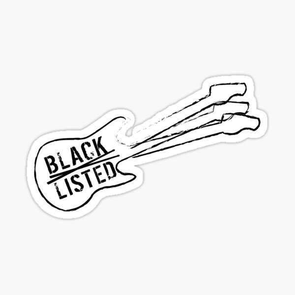 "Blacklisted Monochrome Logo" Sticker by BandBlacklisted | Redbubble