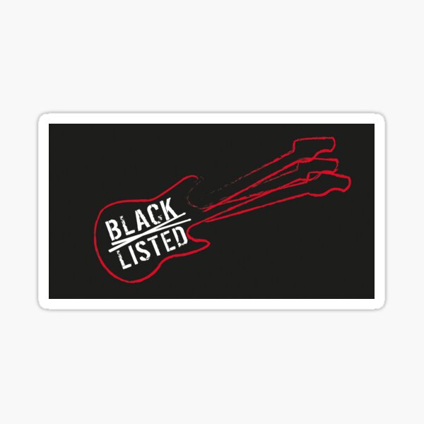 "Blacklisted Flat black logo" Sticker by BandBlacklisted | Redbubble