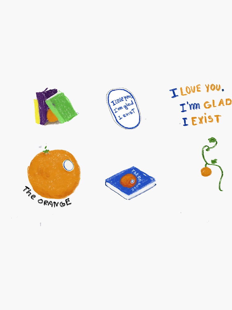 "The orange - wendy cope" Sticker for Sale by Ane Shop | Redbubble