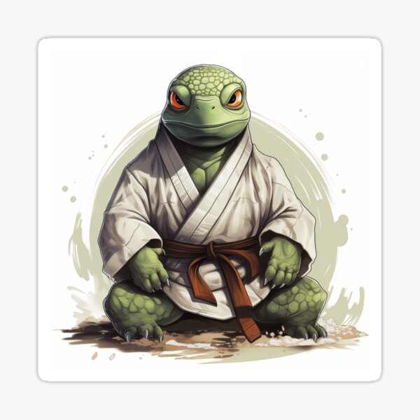 "Turtle style fighter" Sticker for Sale by JiuGorillas | Redbubble