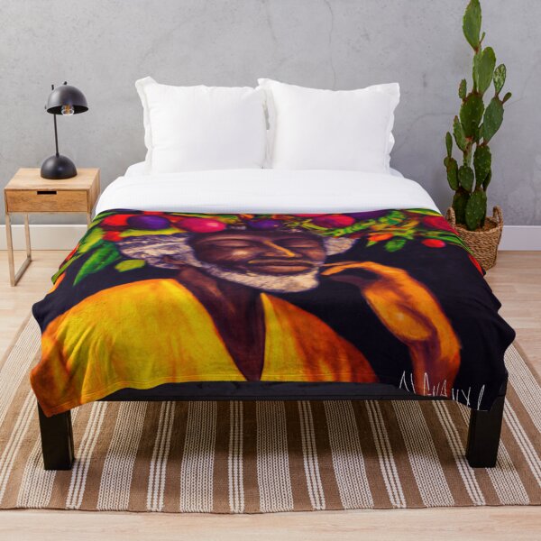"Siphiwe Ngwenya's Wise African King 4" Throw Blanket for Sale by ...