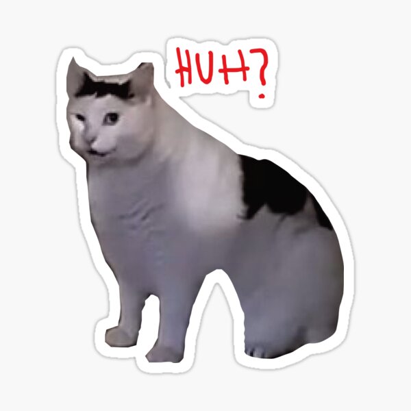 "Huh Cat Meme" Sticker for Sale by FloraPlantTees | Redbubble