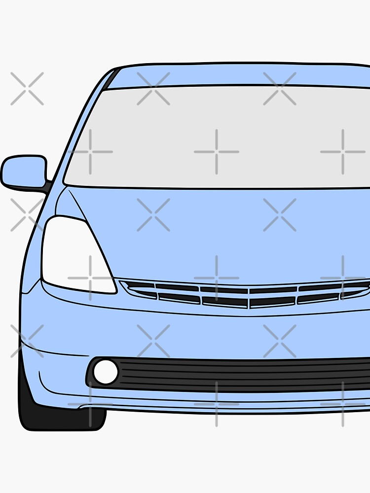 "Toyota Prius 2003-2009 light blue" Sticker for Sale by EdimDesign ...