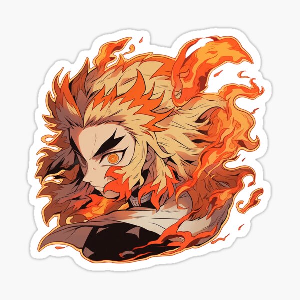"Rengoku" Sticker by Makiver | Redbubble