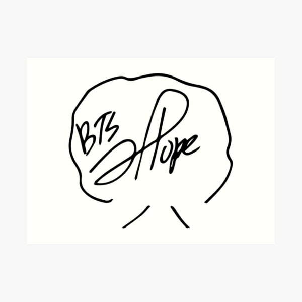 "BTS Signature of JHope" Art Print for Sale by NikoreShoppu | Redbubble