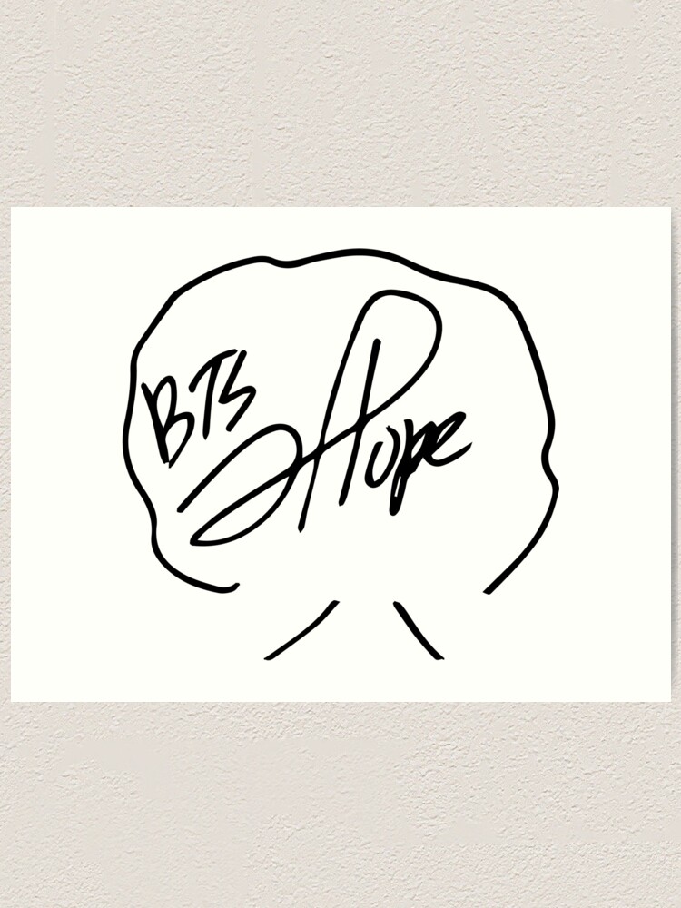 "BTS Signature of JHope" Art Print for Sale by NikoreShoppu | Redbubble