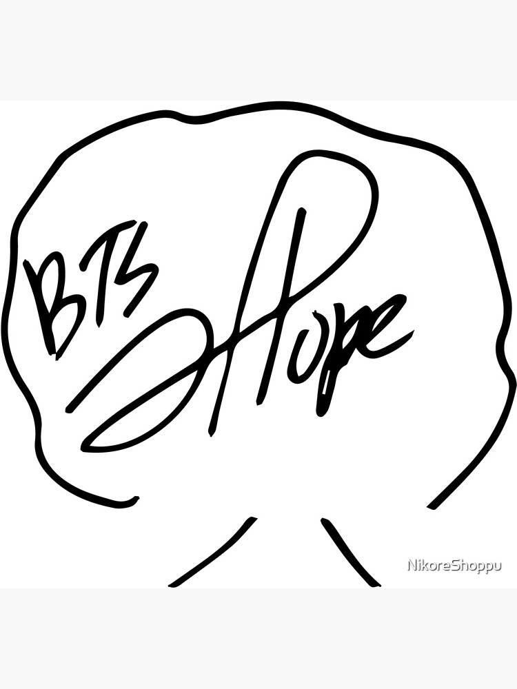"BTS Signature of JHope" Art Print for Sale by NikoreShoppu | Redbubble