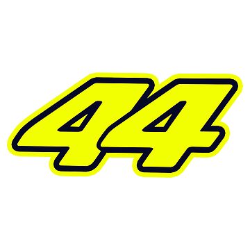 "Lewis Hamilton #44 Number Logo" Sticker for Sale by ZeroGFX | Redbubble