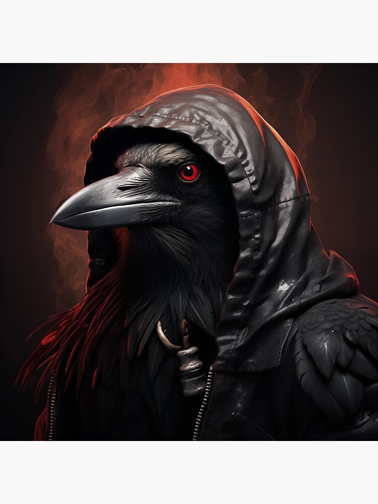 "The Crow Gang Leader in Profile" Sticker for Sale by Iamchmod | Redbubble