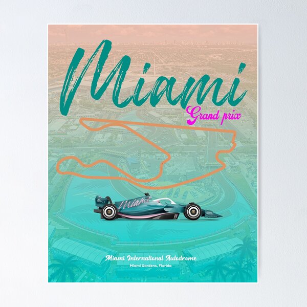 "Miami Gp" Poster for Sale by Oonamin | Redbubble