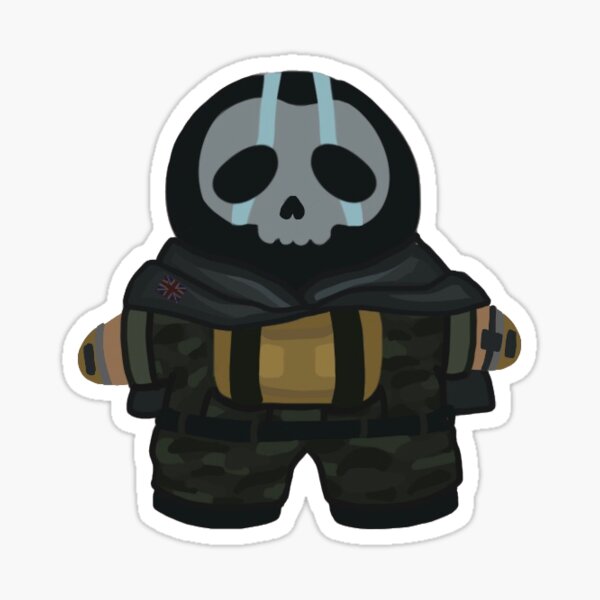 "Chibi Simon “Ghost” Riley " Sticker for Sale by malefickonig | Redbubble