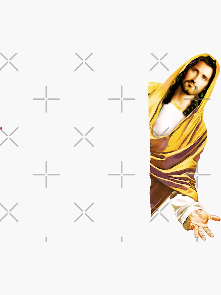 "Jesus is watching meme" Sticker for Sale by mwagie | Redbubble