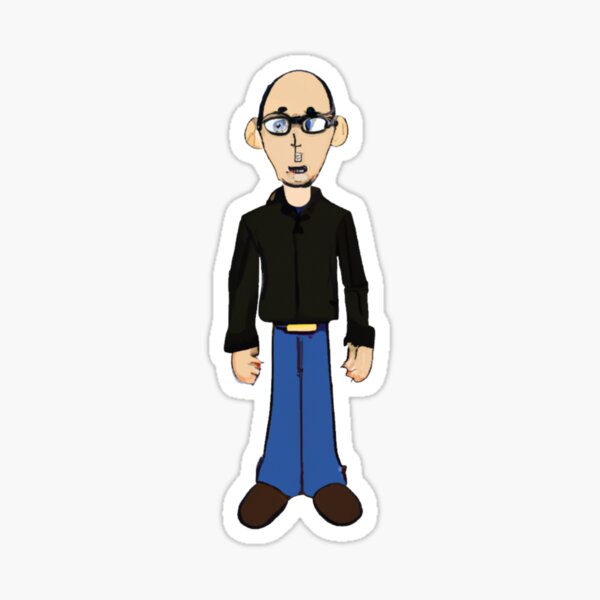 "Unique Cartoon Character" Sticker for Sale by SwepToons | Redbubble
