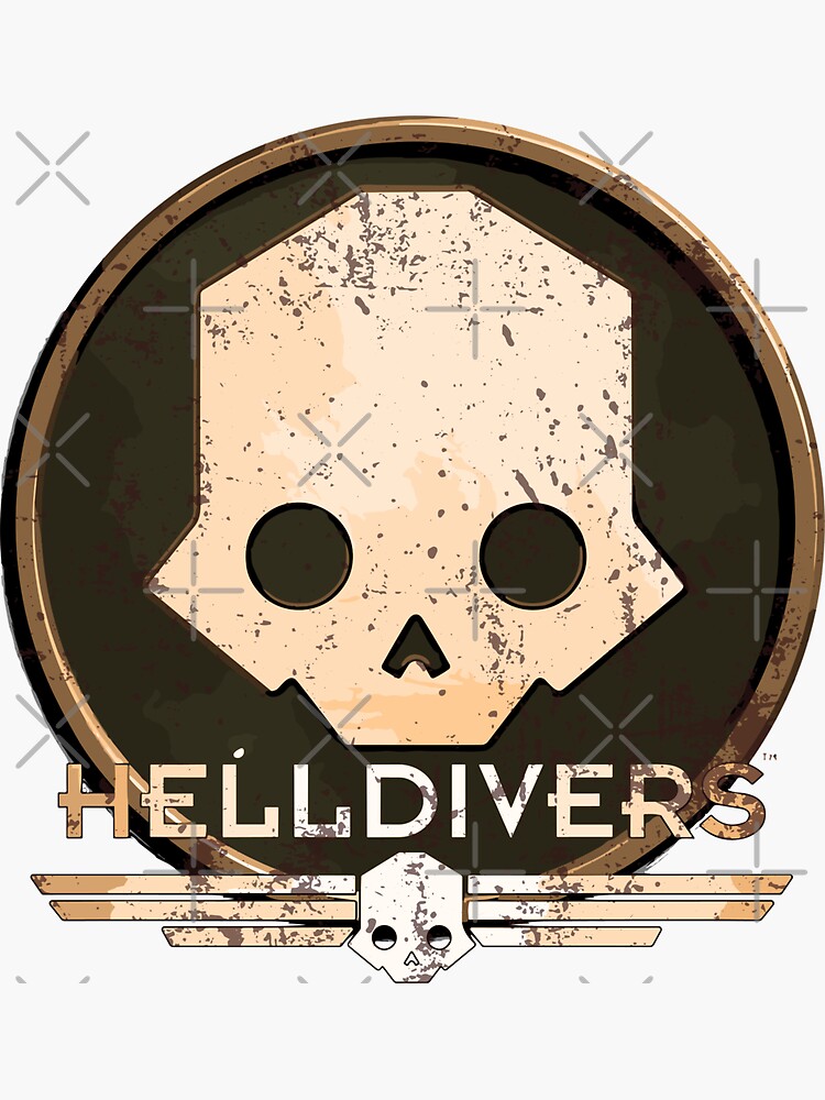 Pegatina for Sale con la obra «Logotipo retro de Helldivers 2» de ...