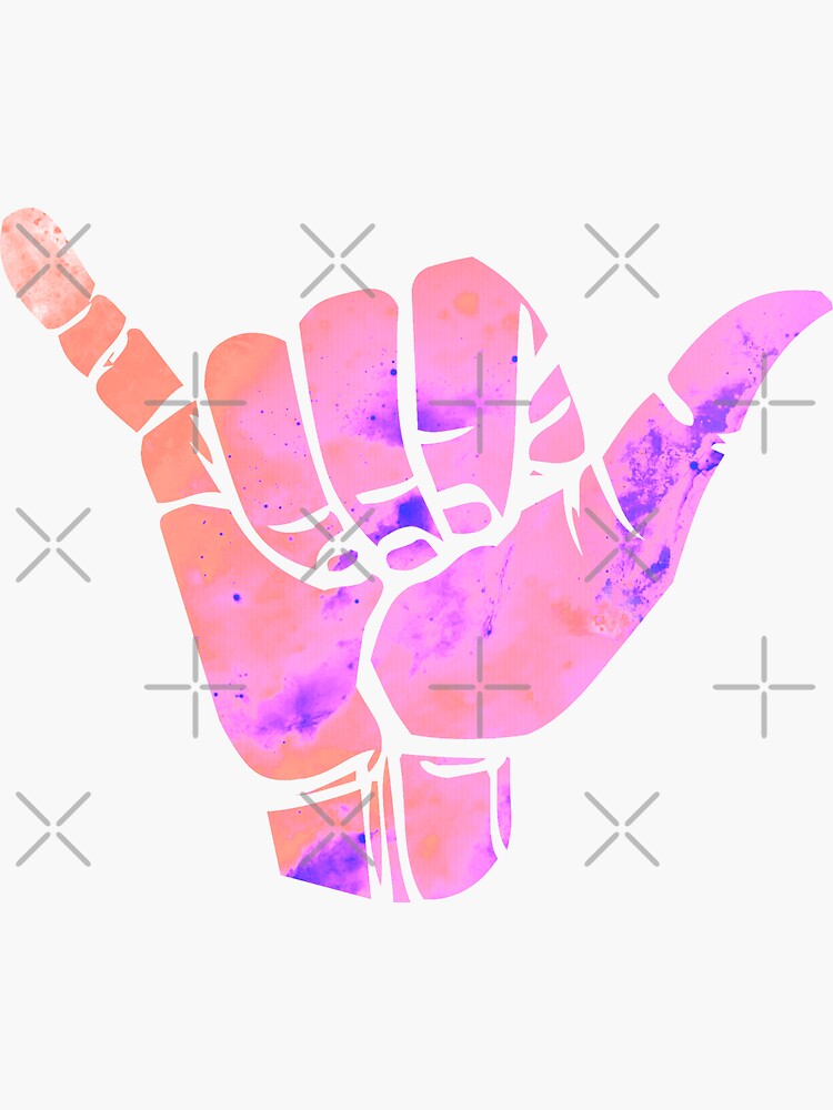 "Aesthetic Shaka Design" Sticker for Sale by warddt | Redbubble