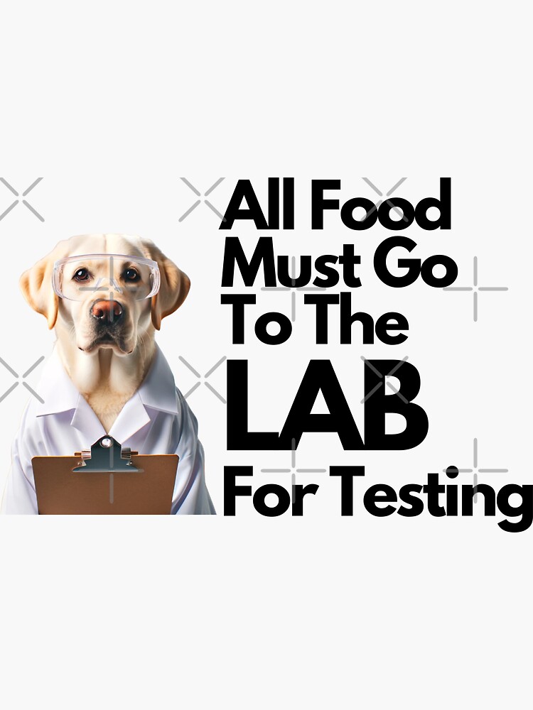 "All Food Must Go To The Lab For Testing | Labrador | Funny Dog Design ...