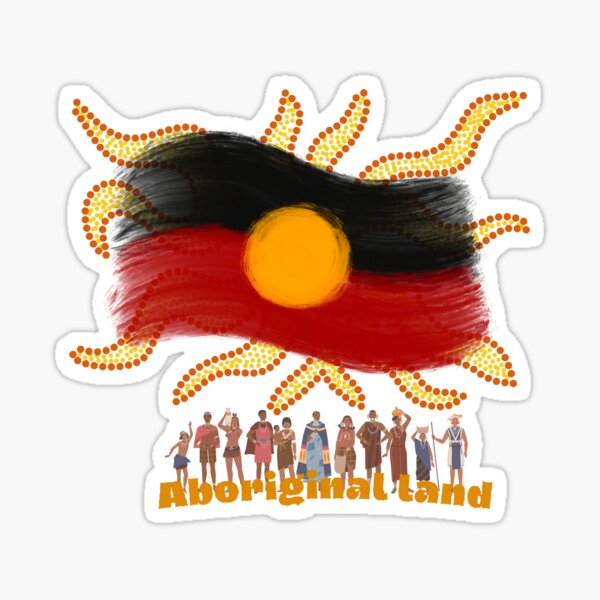 "Aboriginal land" Sticker for Sale by littlewolf2024 | Redbubble