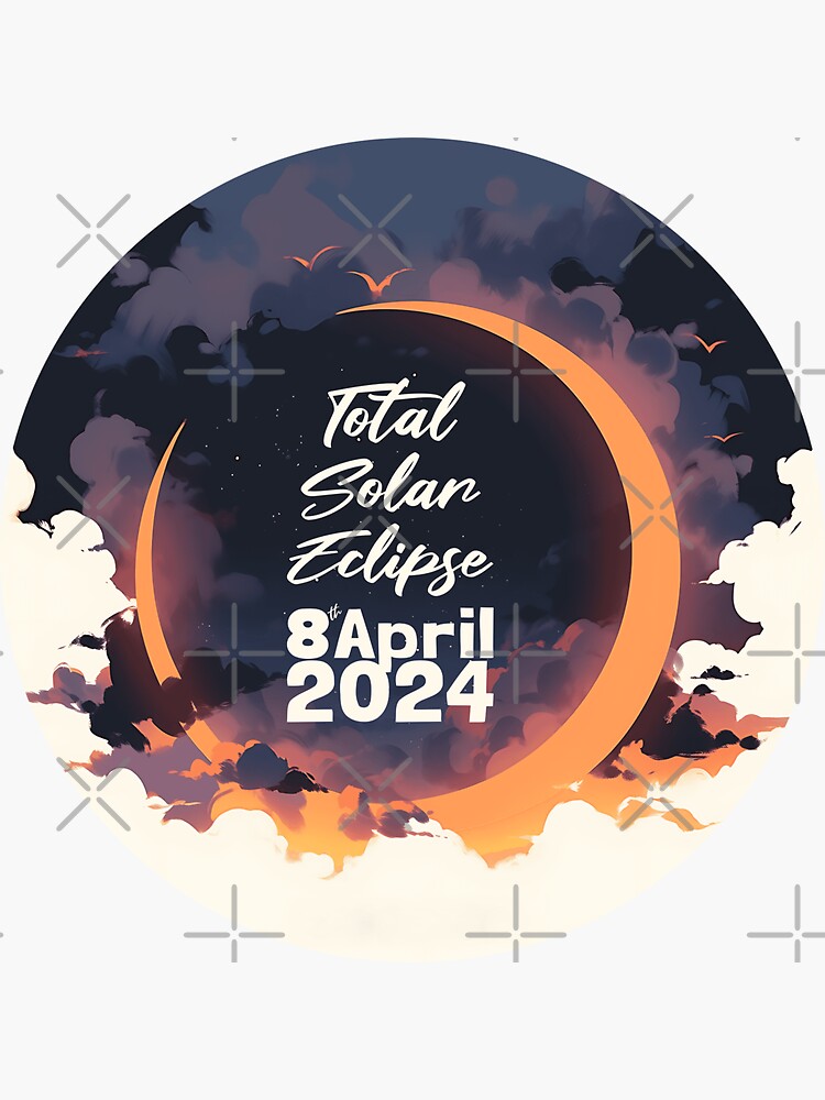 "Stunning Solar Eclipse, Total Solar Eclipse Astronomy Art" Sticker for ...