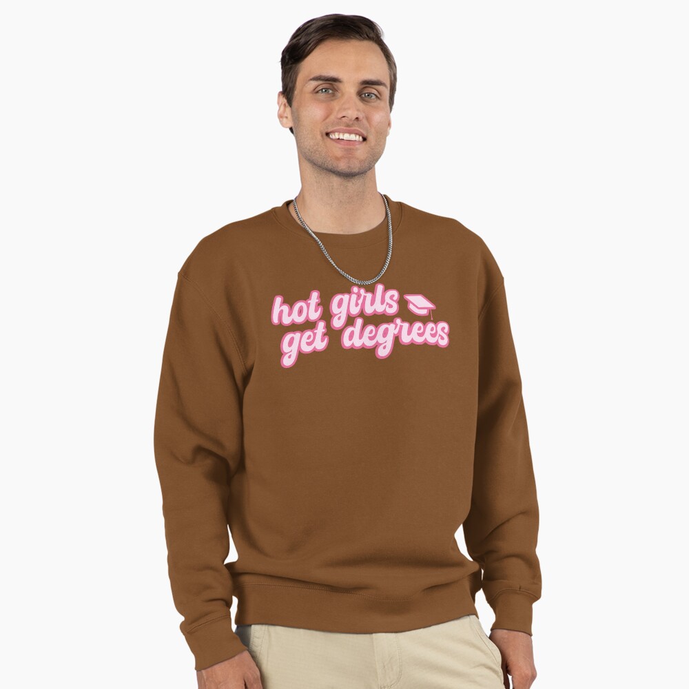 "Hot girls get degrees" Sticker for Sale by StegoStego | Redbubble