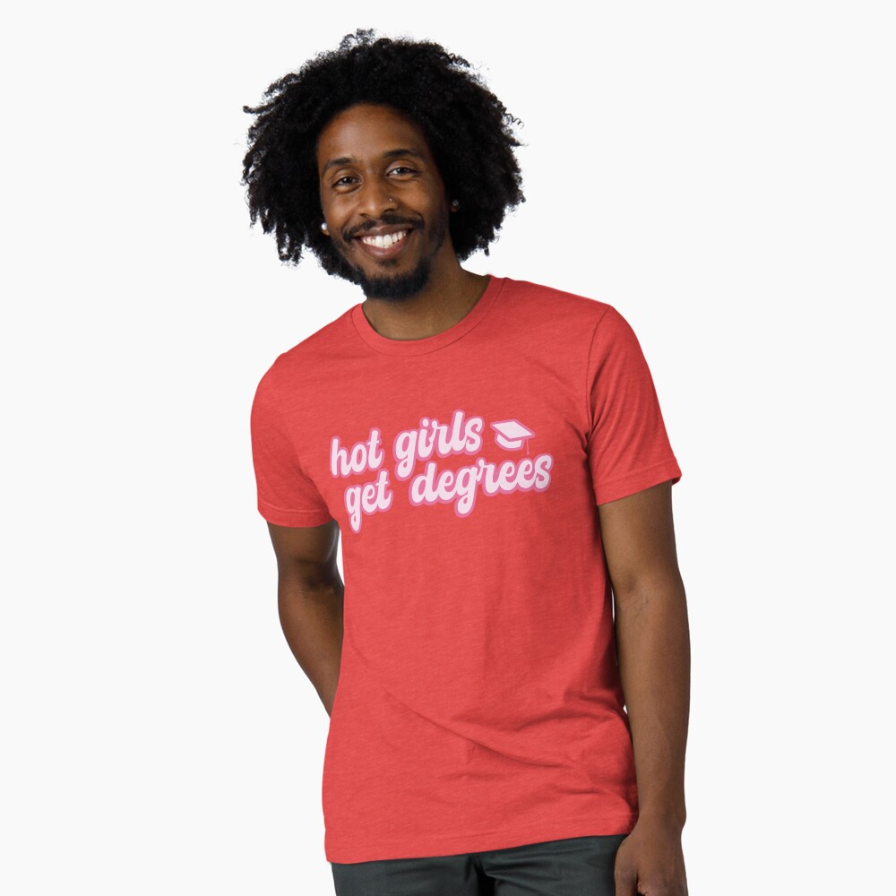 "Hot girls get degrees" Sticker for Sale by StegoStego | Redbubble