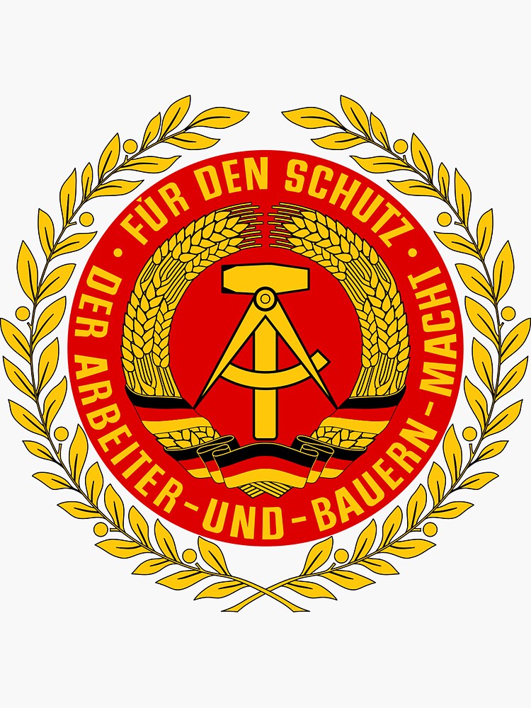 "GDR DDR NVA Emblem - Communist East Germany Army" Sticker for Sale by ...