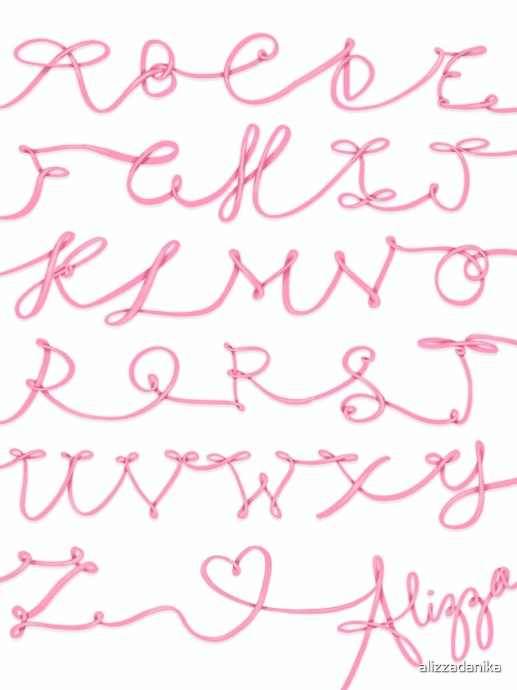 "Coquette Ribbon Alphabet" Poster for Sale by alizzadanika | Redbubble