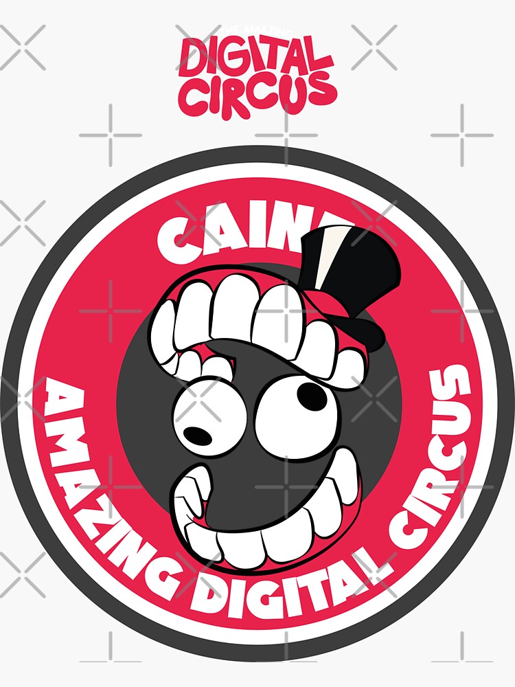 "THE AMAZING DIGITAL CIRCUS: CAINE CIRCLE EMBLEM" Sticker by ...